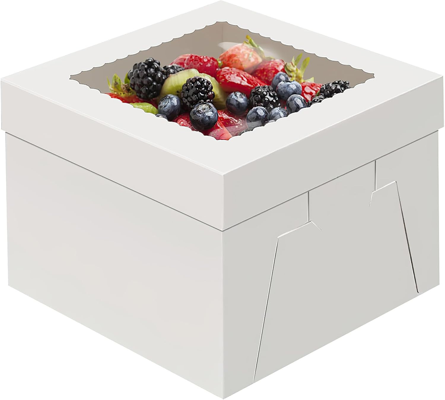 Pack Cake Boxes Inch, Disposable Cake Transport Container, White Bakery ...