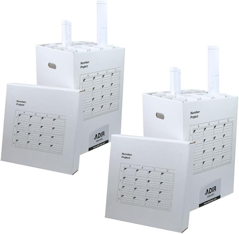 Pack of Cardboard Roll File Storage Organizer - Vertical File Sorter ...