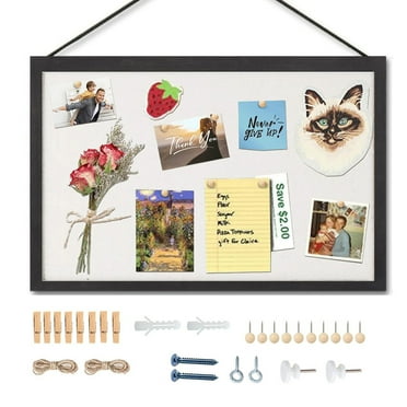 Large Bulletin Board, 36 "x 24" White Cork Boards for Walls with Frame ...
