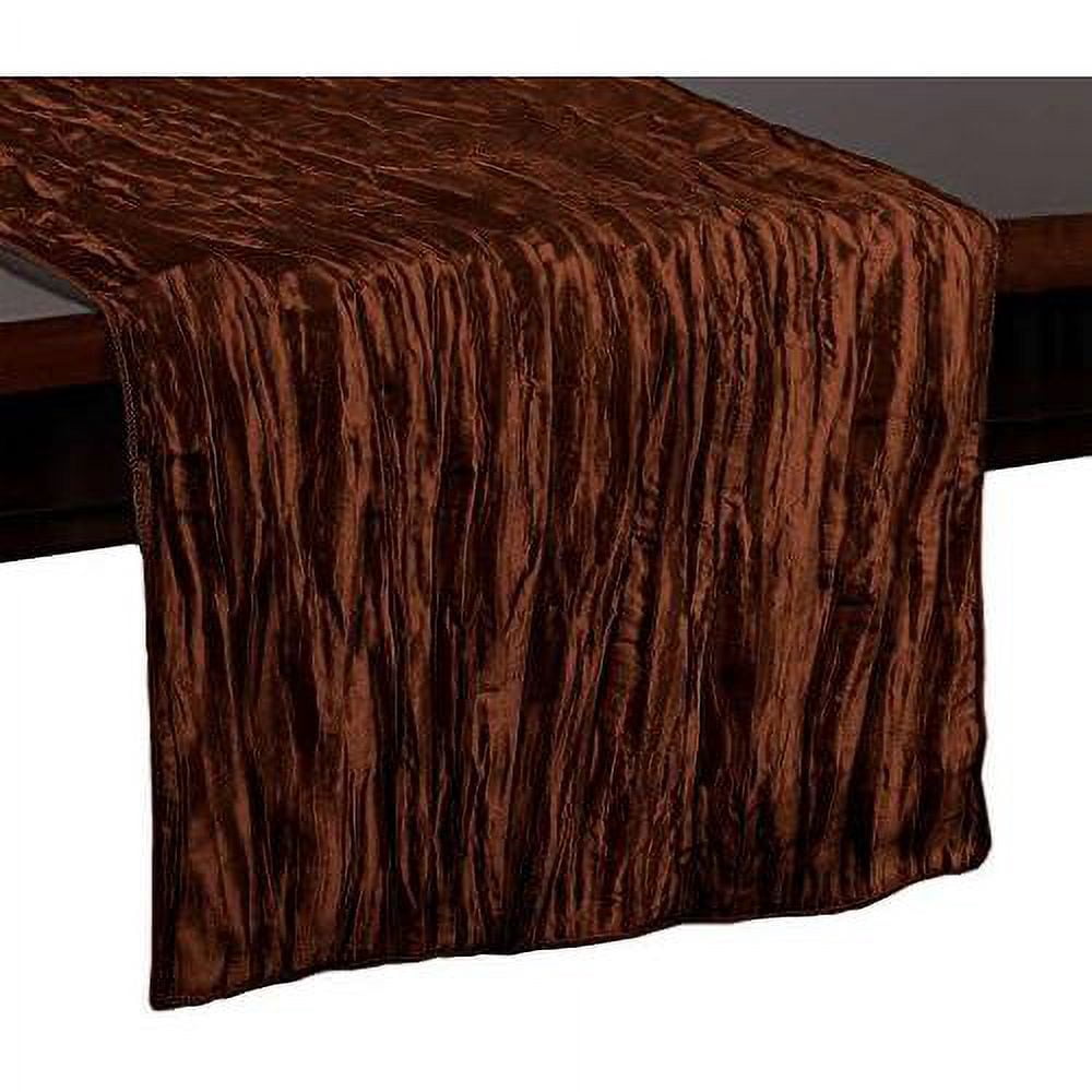 Pack- Crinkle Taffeta - Delano 14 X 108-Inch Table Runner, Copper Brown ...