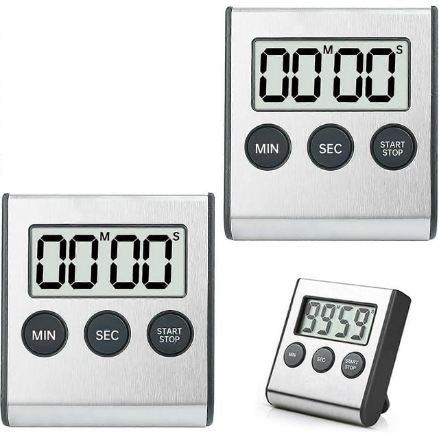Pack Digital Timer with Loud Alarm - Digital Kitchen Timer with ...