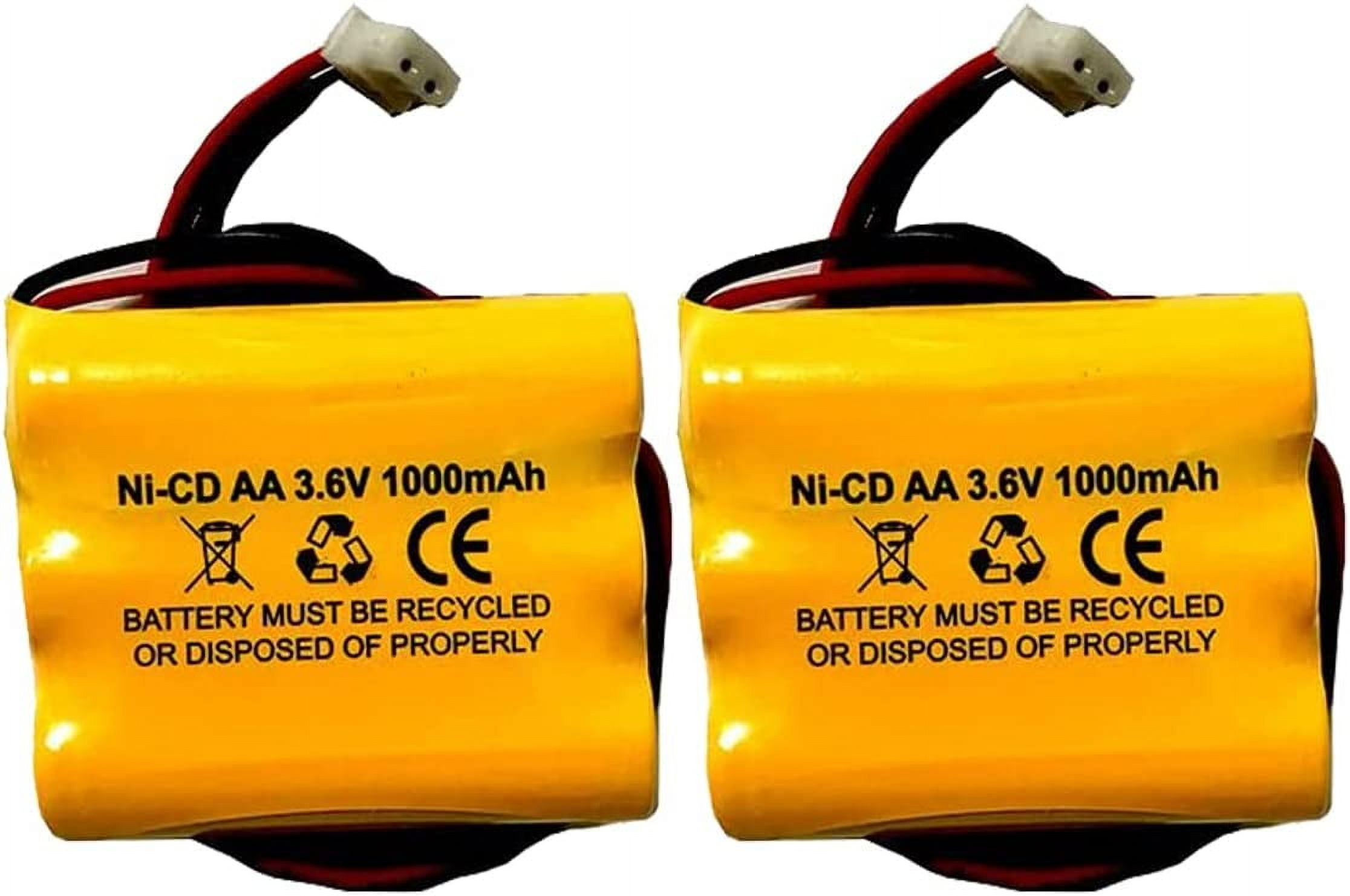 Pack) Exit Sign Emergency Light NiCad Battery Replacement 3.6v 1000mAh ...