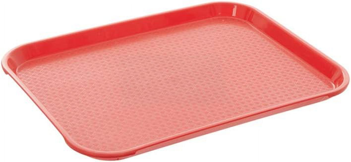 Pack) Fast Food Tray 10 x 14 Orange Rectangular Polypropylene Serving ...
