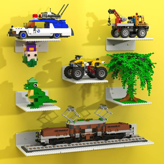 Pack Floating Shelves For Wall Compatible With Lego Building Bricks, 9 ...