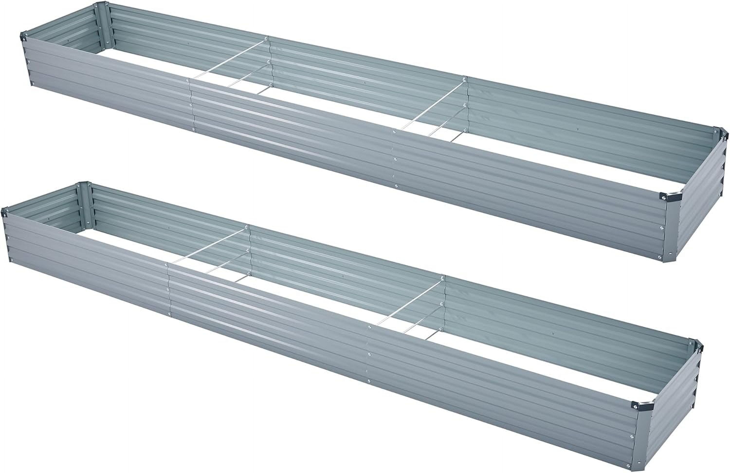 Pack) Galvanized Raised Garden Bed,Outdoor Planter Box Metal Patio Kit ...