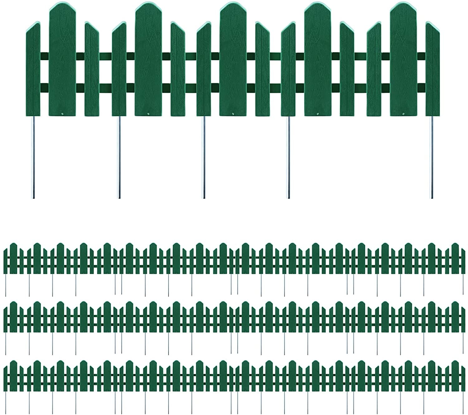 Pack Garden Edging Decorative Border Recycled Plastic Landscape Garden ...
