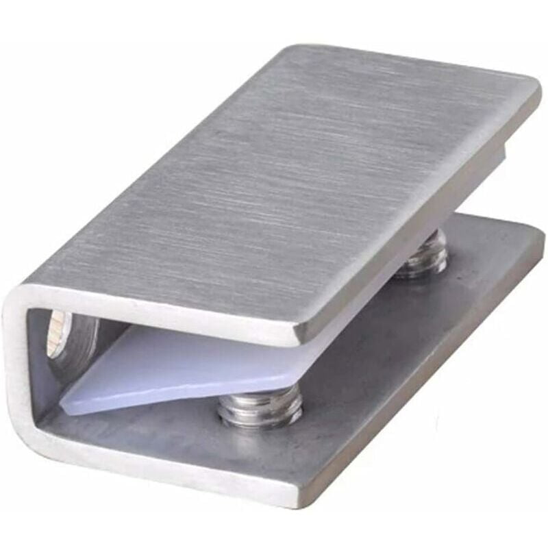 Pack Glass Shower Door Fixing Clamps - Stainless Steel Fixed Hinges - 8 ...