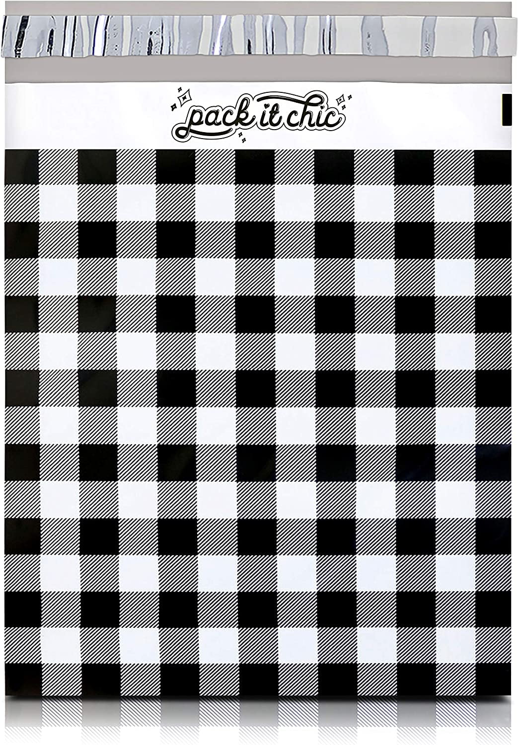 Pack It Chic - 10X13 (100 Pack) Gingham Plaid Poly Mailer Envelope ...