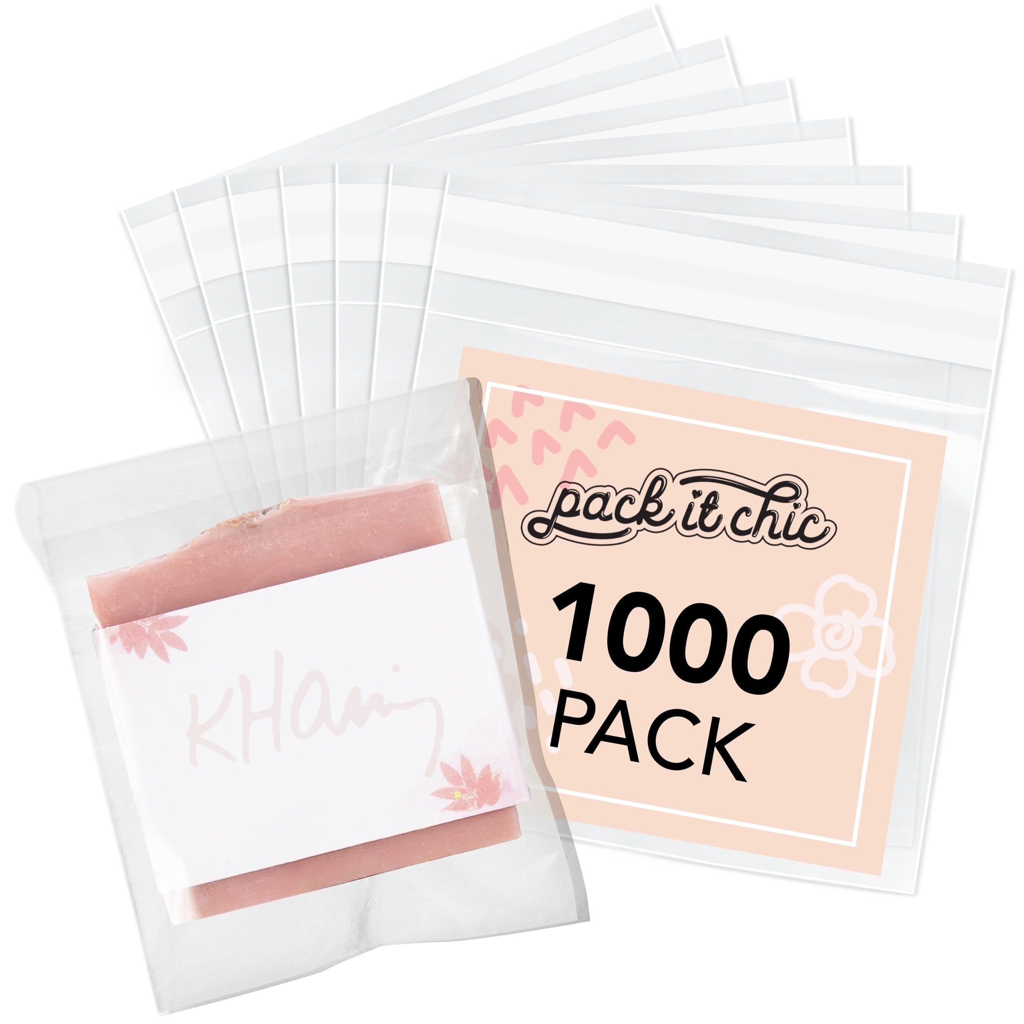 Pack It Chic - 4” X 4” (1000 Pack) Crystal Clear Resealable Plastic ...