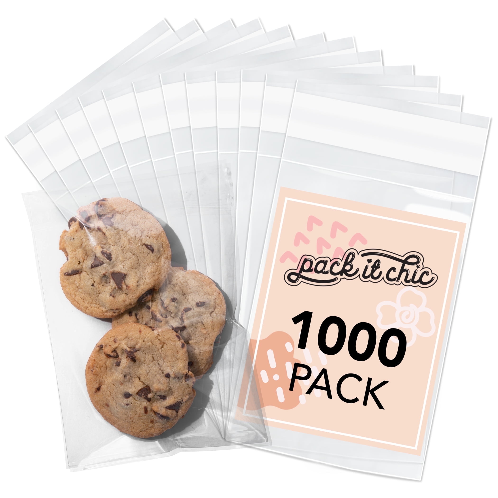 Pack It Chic - 5X7 Clear Resealable Cello Bags (1000 Pack) - Ideal for ...