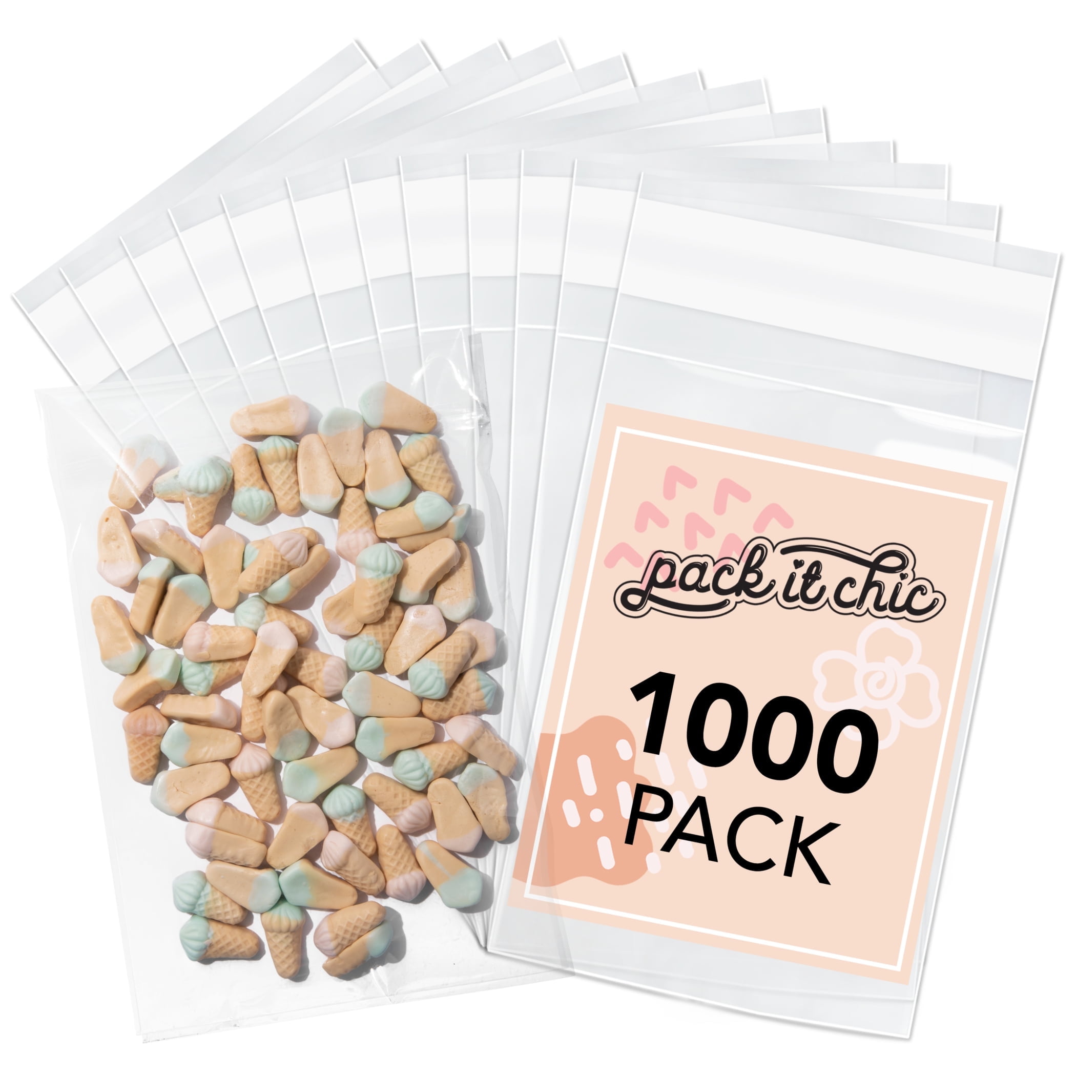 Pack It Chic - 6” X 9” (1000 Pack) Clear Resealable Polypropylene Bags ...