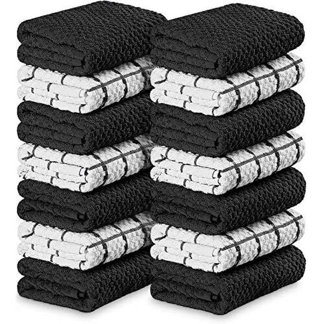 Pack Kitchen Towel Dish Cloth Super Absorbent Tea Towels 15x25" Utopia ...