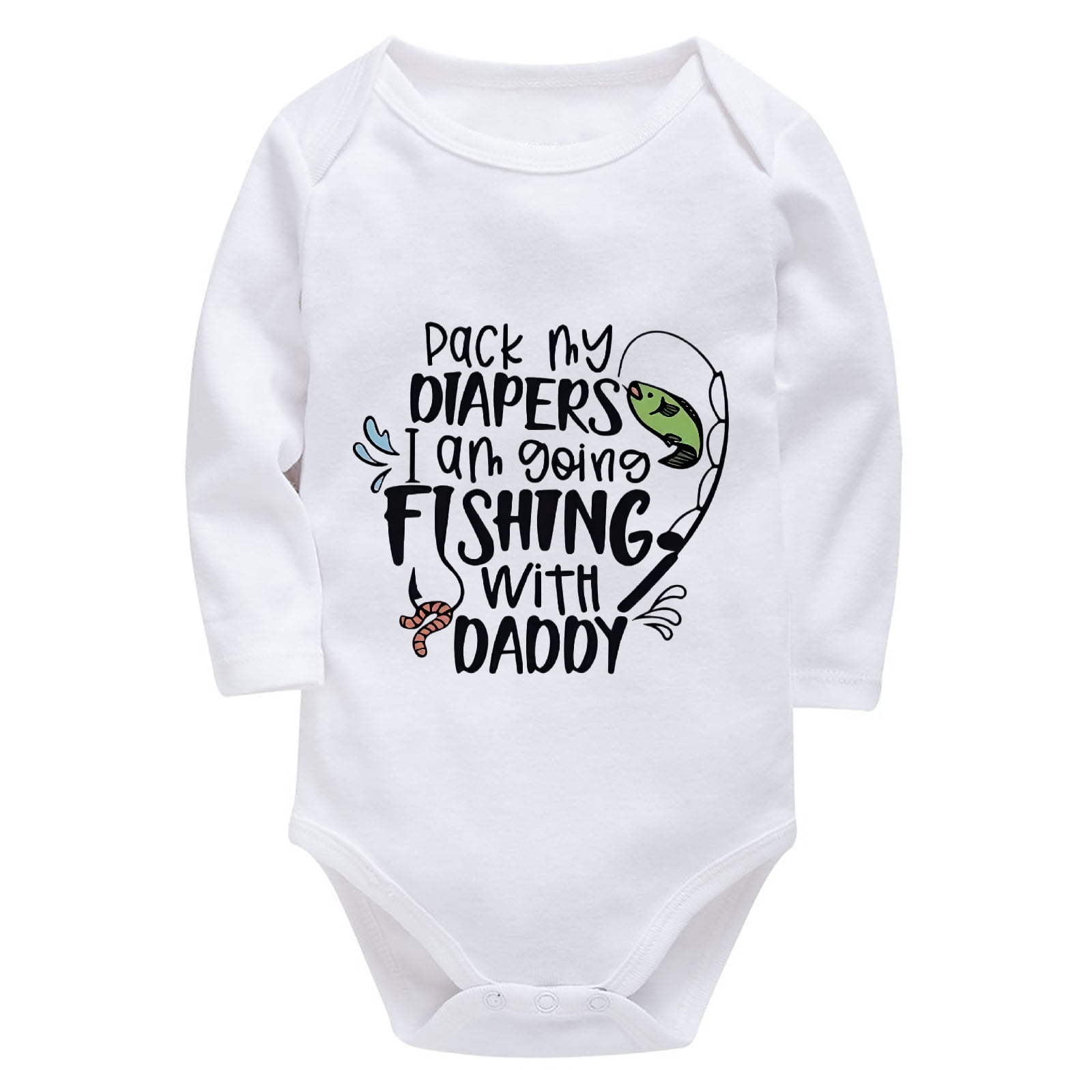 Pack My Diapers I'm Going Fishing With Daddy Newborn Hospital Outfit ...