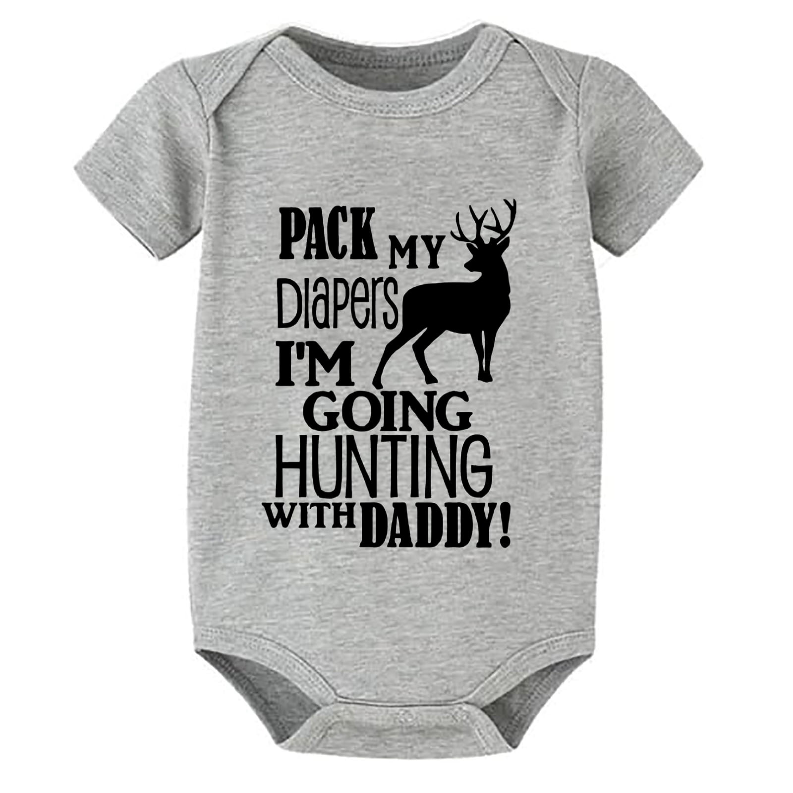 Pack My Diapers I'm Going HUNTING With Daddy Baby Homecoming Outfit ...