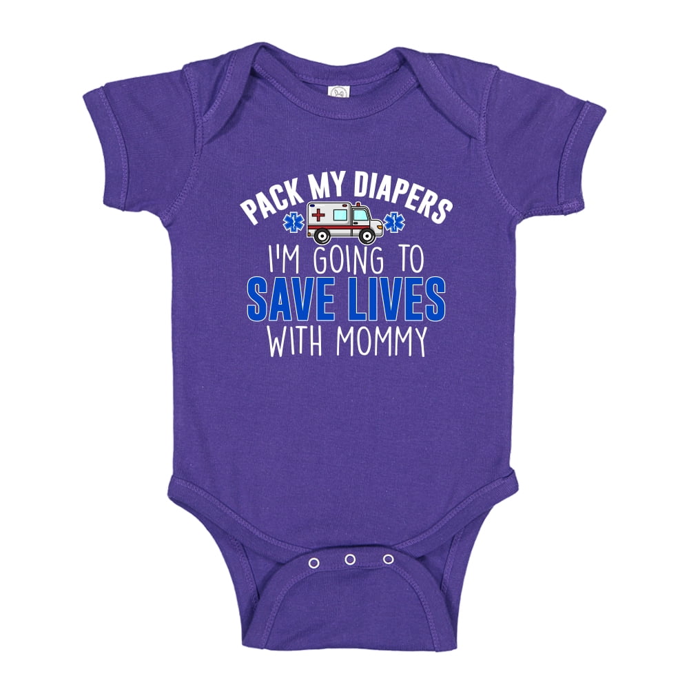 Pack My Diapers I'm Going To Save Lives With Mommy Baby Bodysuit One ...