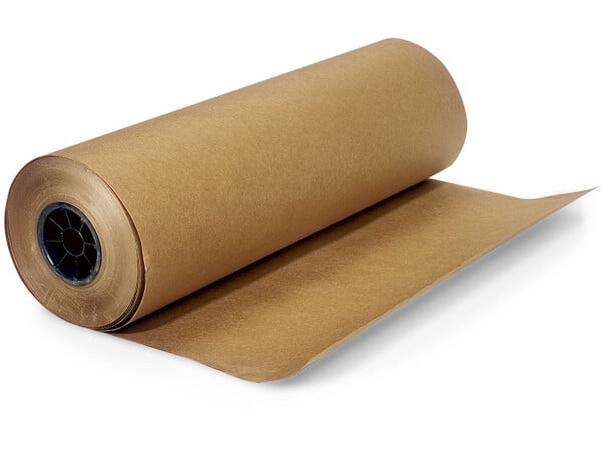 Pack Of 1, 30Lb 100% Recycled Solid Brown Kraft Packing Paper Roll 24 ...