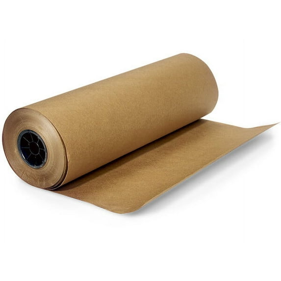 Pack Of 1, 30Lb 100% Recycled Solid Brown Kraft Packing Paper Roll 24 ...