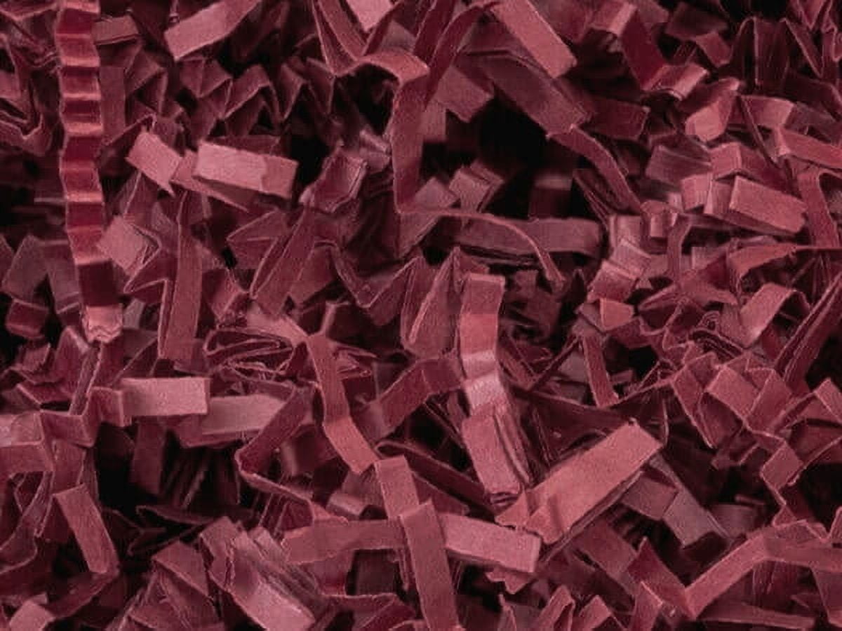 Pack Of 1, Solid Burgundy Crinkle Cut™ Paper Shred (Spring-Fill® / Zig ...