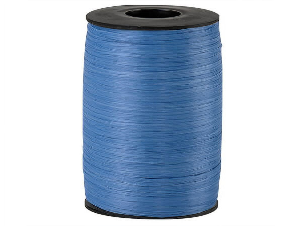 Pack Of 1, Solid Matte Royal Synthetic Raffia Ribbon 500 Yds Made in ...