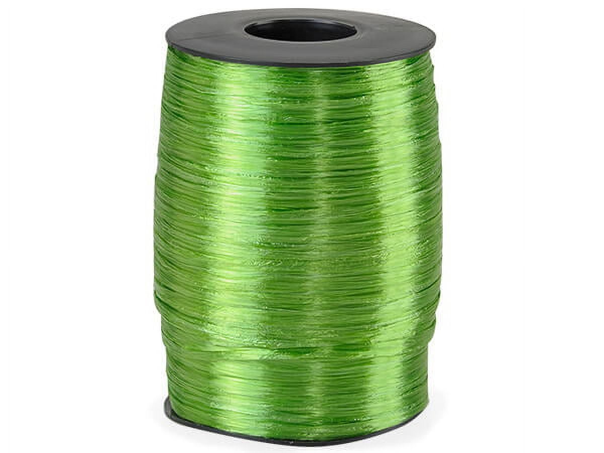 Pack Of 1, Solid Pearlized Celadon Synthetic Raffia Ribbon 500 Yds Made ...