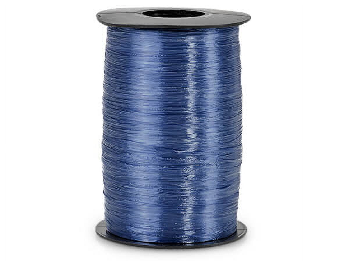 Pack Of 1, Solid Pearlized Royal Blue Synthetic Raffia Ribbon 500 Yds ...