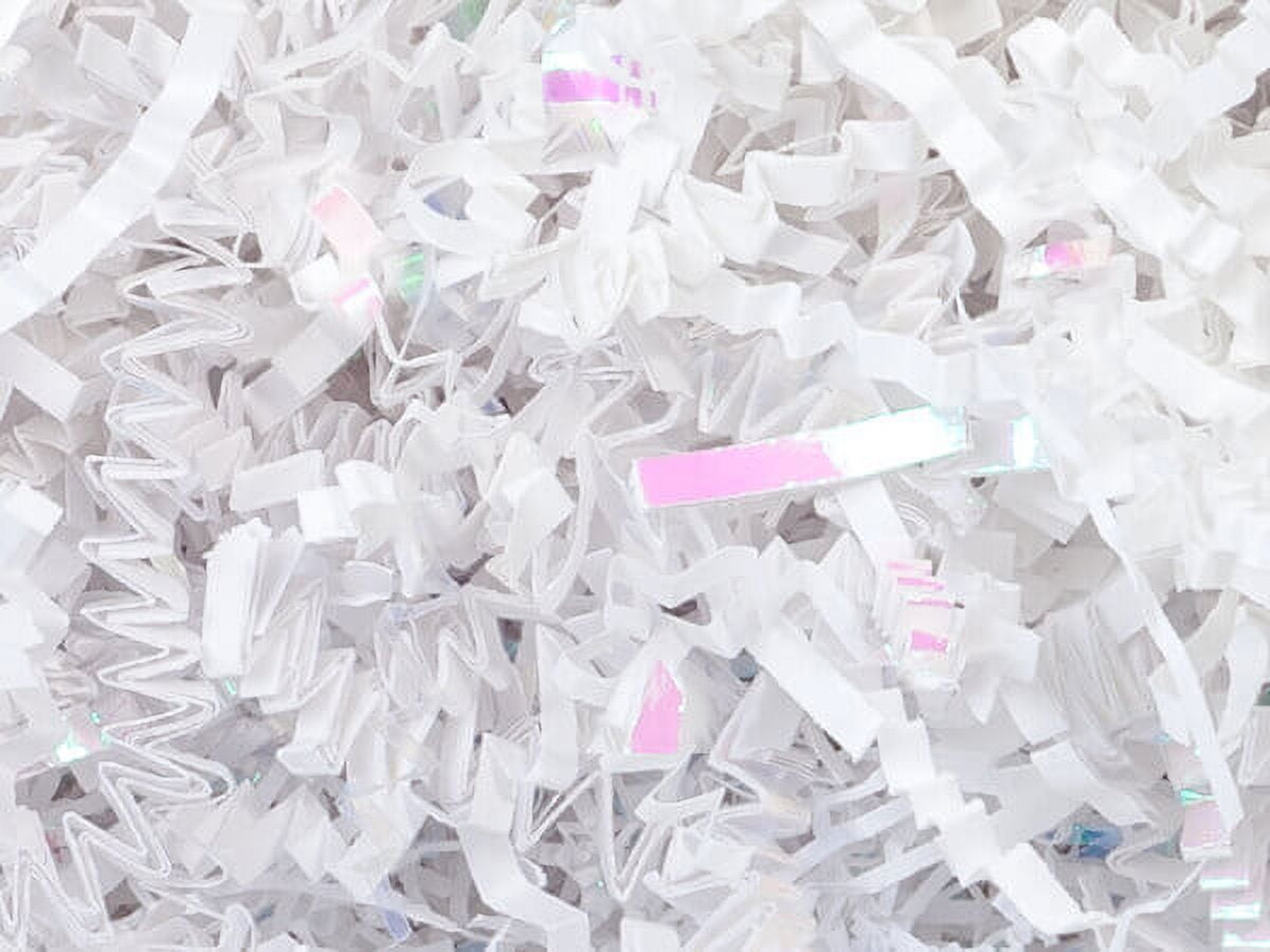 Pack Of 1, Solid White & Iridescent Crinkle Cut™ 8 Oz (Spring-Fill ...