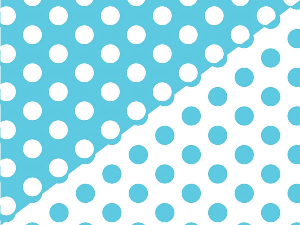 Pack Of 1, Turquoise Polka Dot 24" X 85' Roll Reversible Classic ...