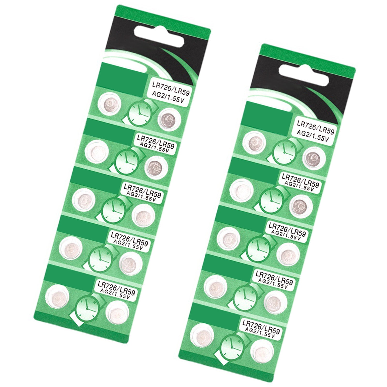 Pack Of 10/20 High Capacity AG2 LR726 Alkaline Button Batteries 1.5V ...
