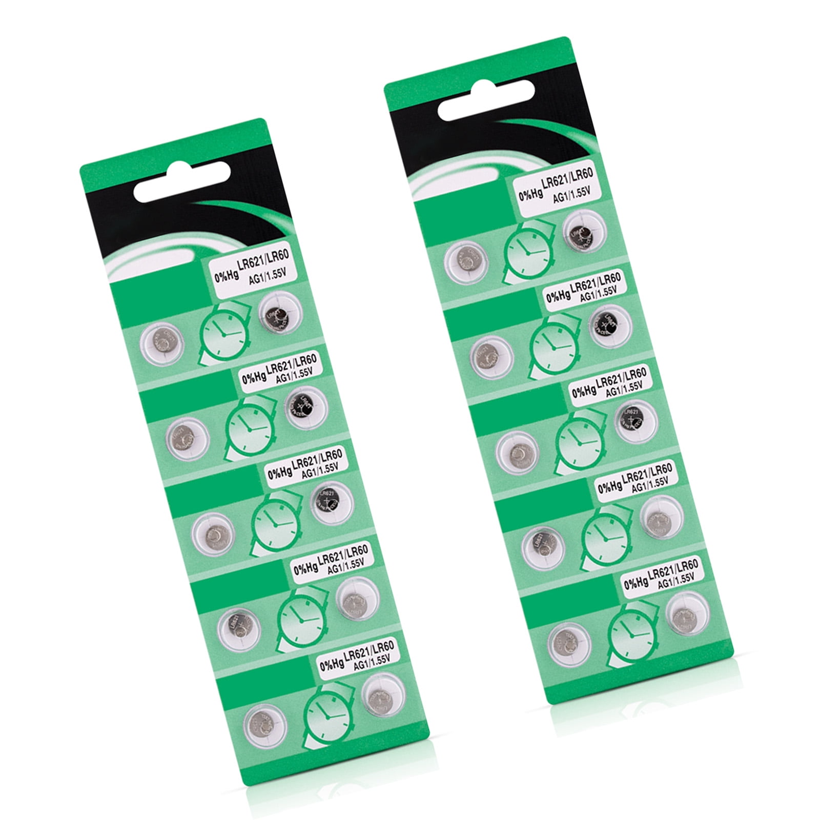 Pack Of 10/20 LR621 AG1 Alkaline Button Batteries Durability Metal ...