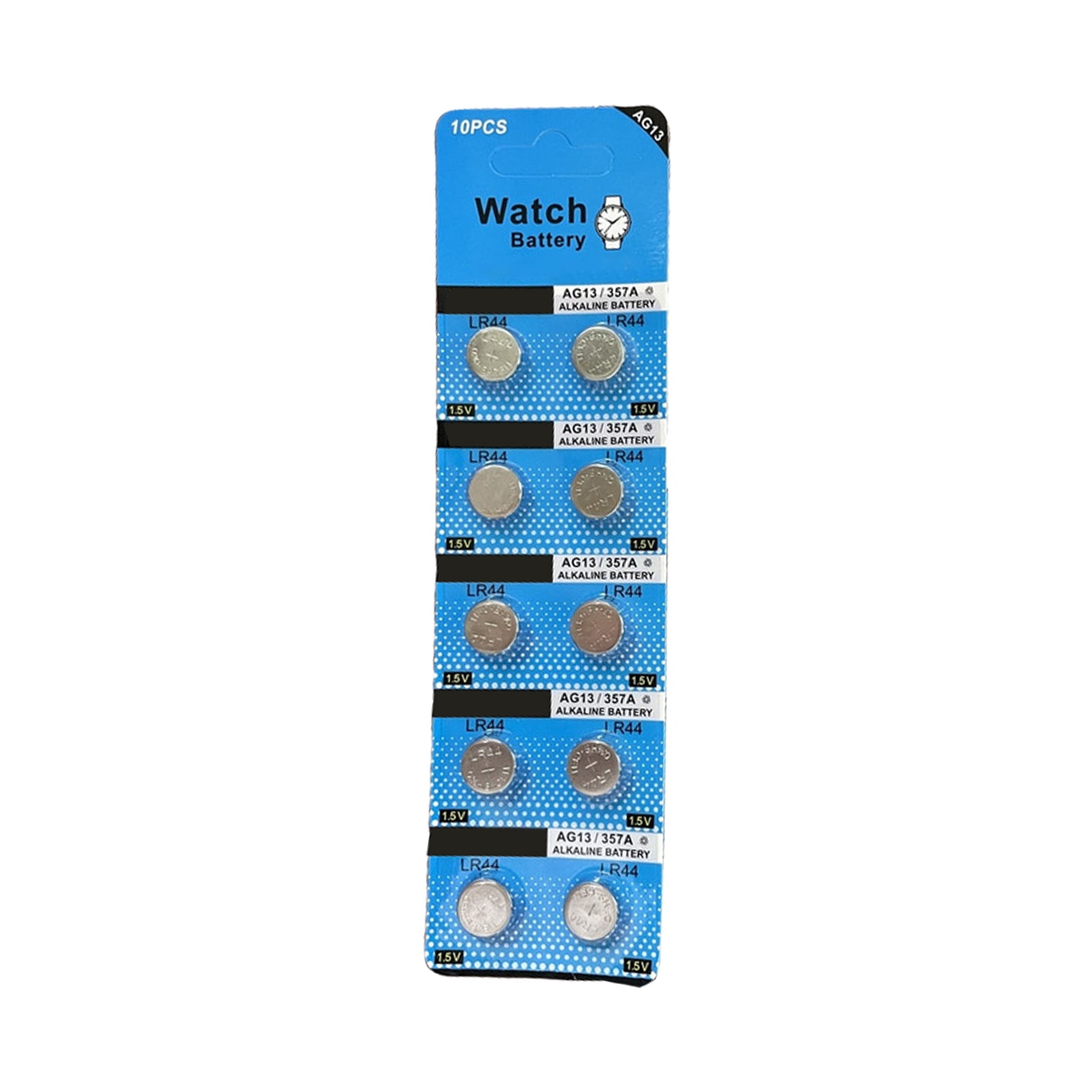 Pack Of 10 AG13 LR44 Button Cell Batteries for Watches and Small ...