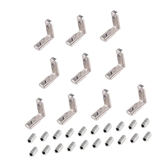 Pack Of 10 Angles Brackets Inner Corner Connector with Screws L Shape ...