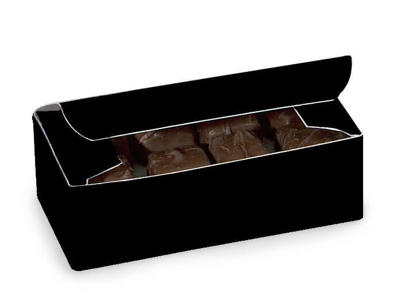 Pack Of 10, Black Candy Boxes 1/2 Lb 5.5 X 2.75 X 1.75" 1 Pc Boxes Made ...