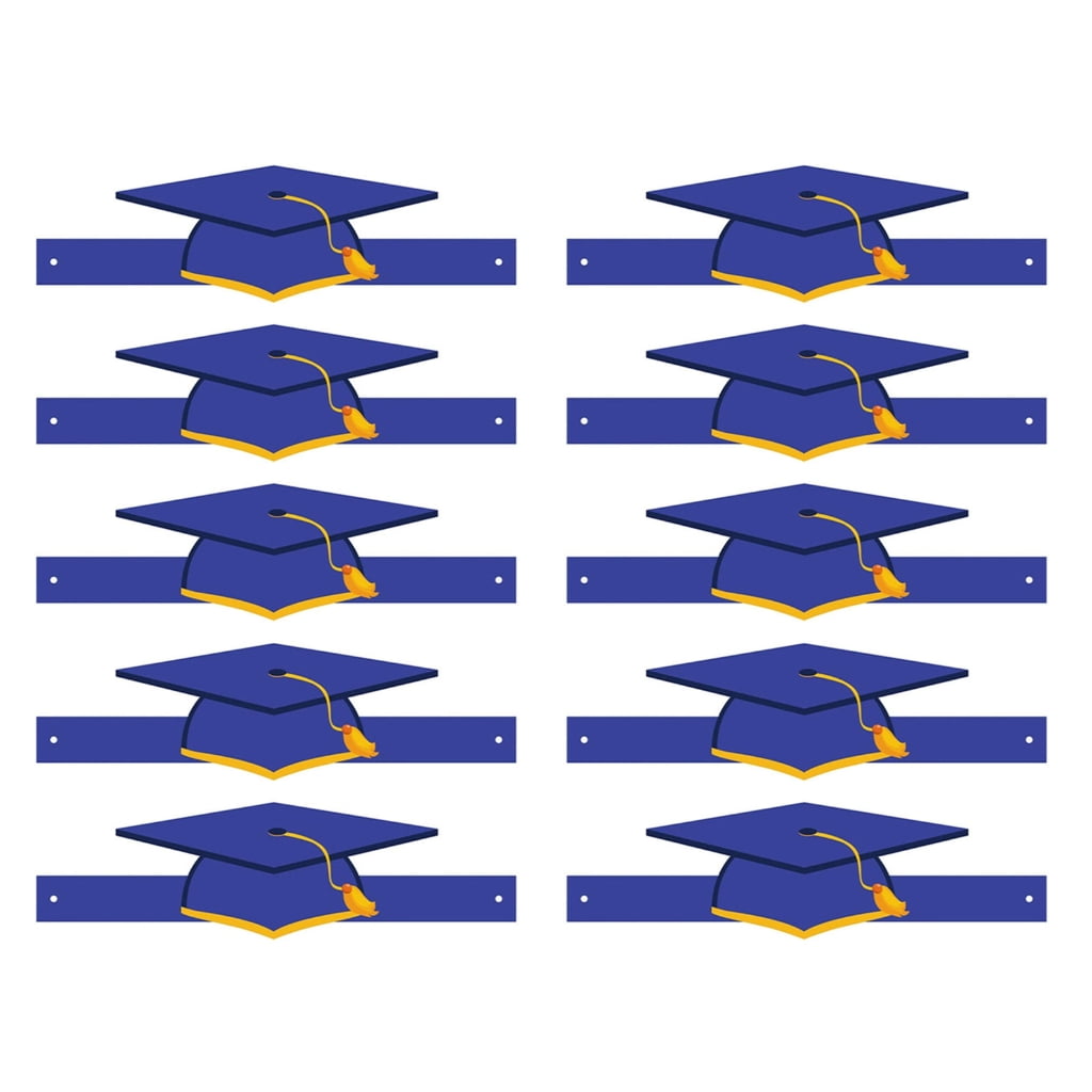 Pack Of 10 Colorful Graduation Paper Crowns Hat for Kids and School ...