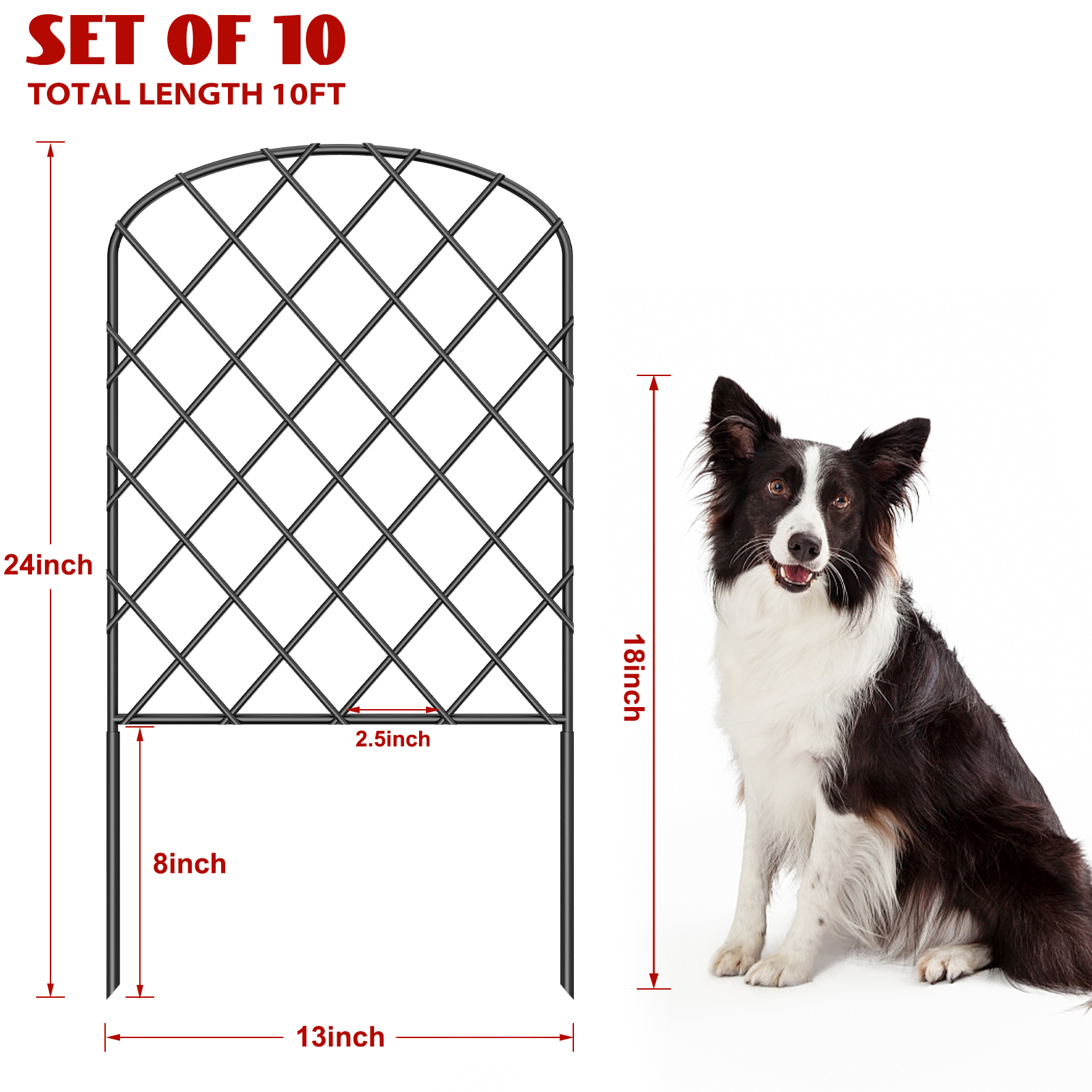 Greenes Fence Lattice Picket Border Fence 19.5 in. L x 19 in. H (12 ...