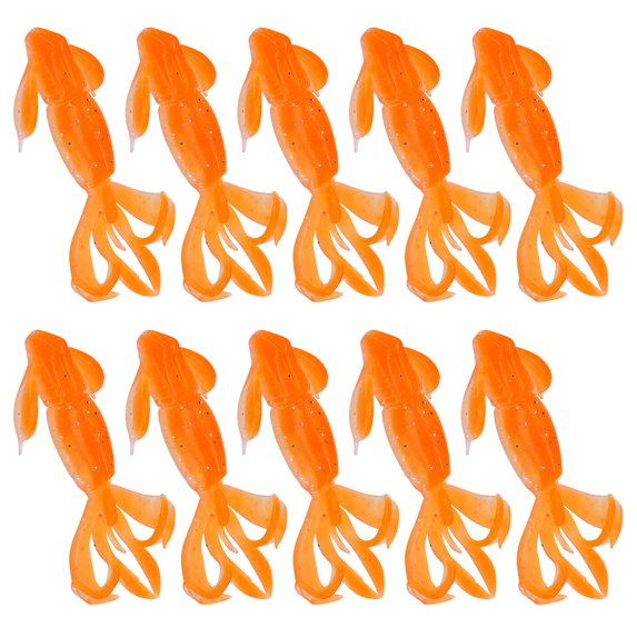 Pack Of 10 Double Tone Robotic Shrimp Soft Lures Substance Realistic ...
