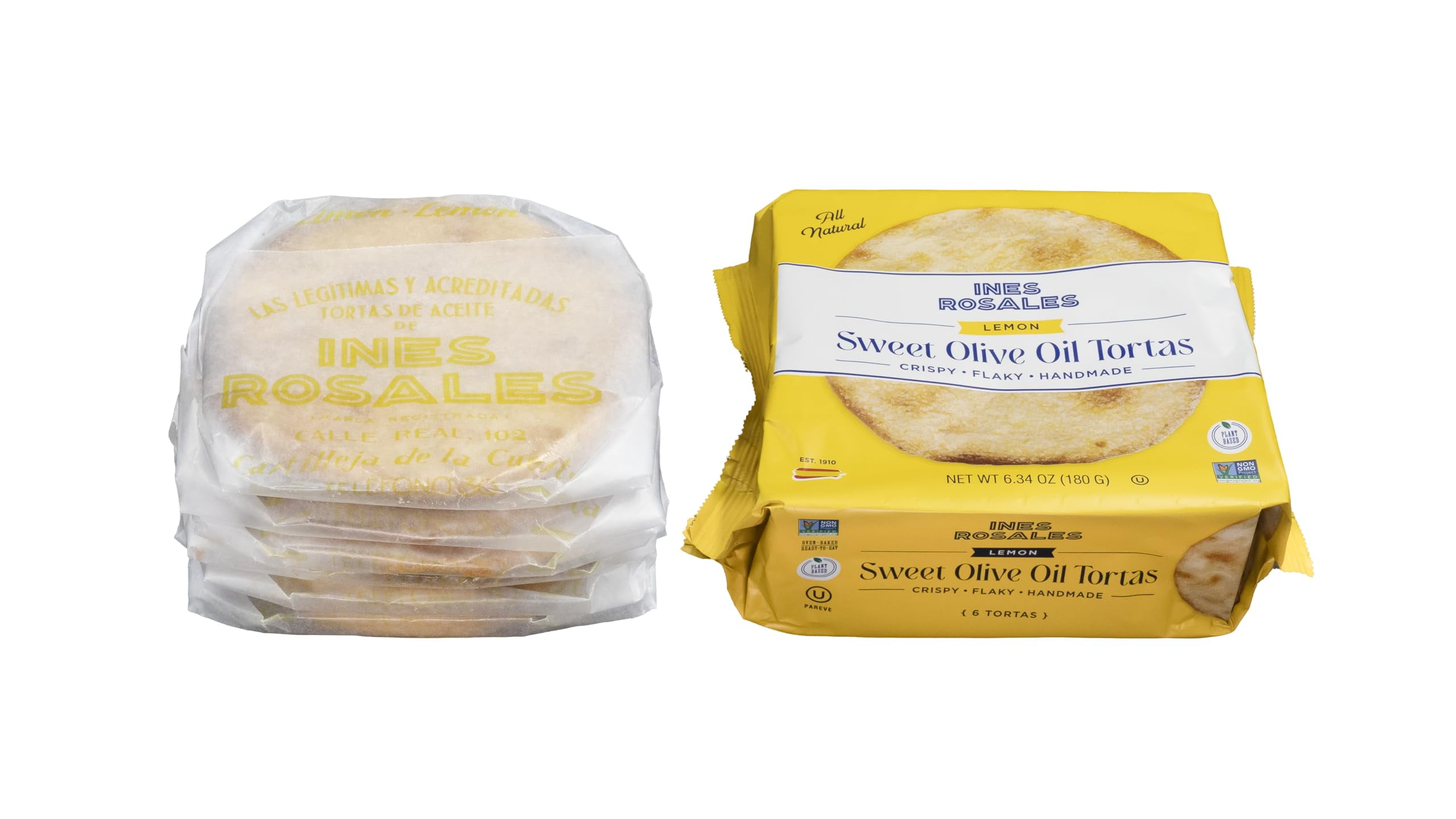(Pack Of 10) Ines Rosales Tortas Lemon Sweet Olive Oil 6.34 Oz ...