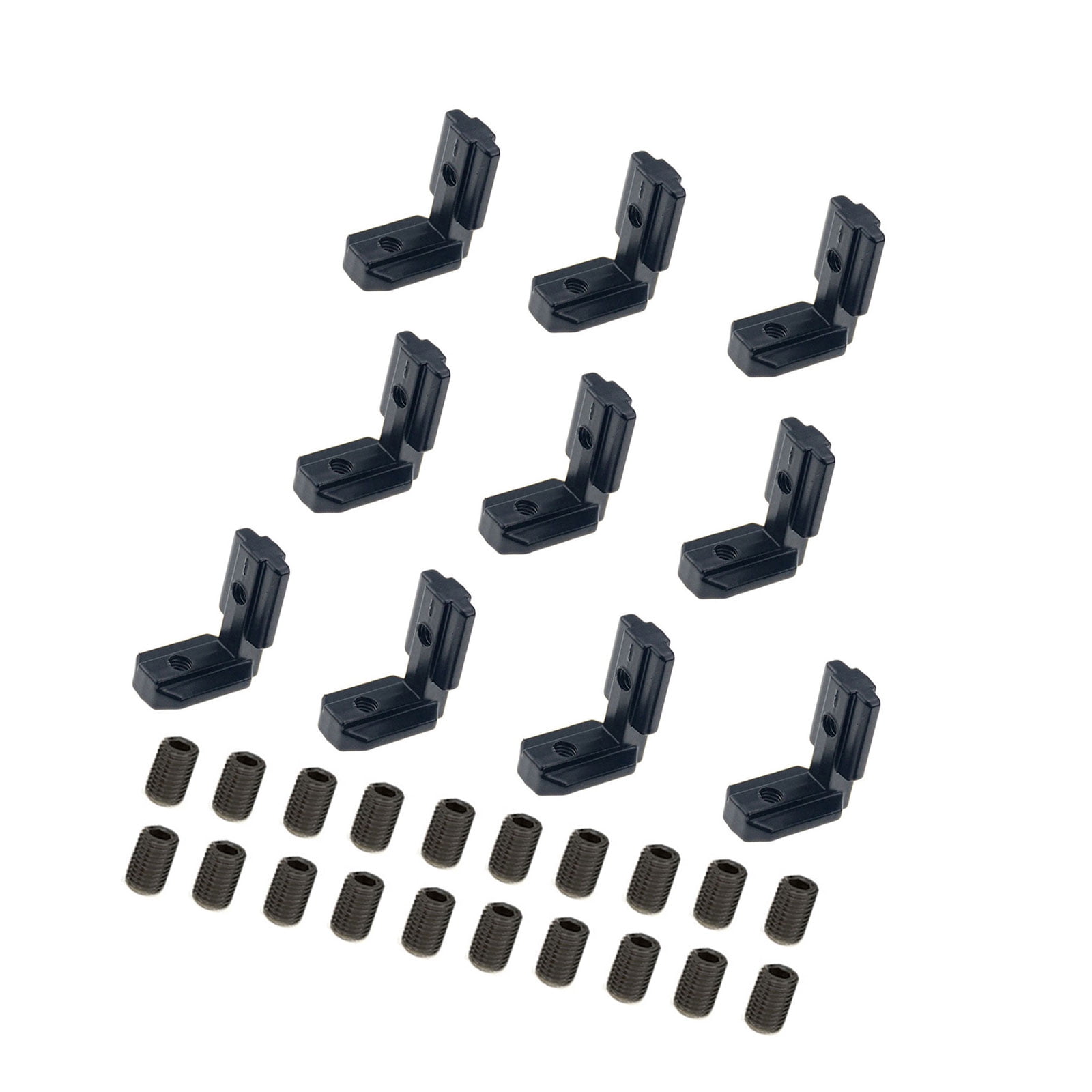 Pack Of 10 L Shape Angles Brackets Inner Corner Connectors with Fixing ...