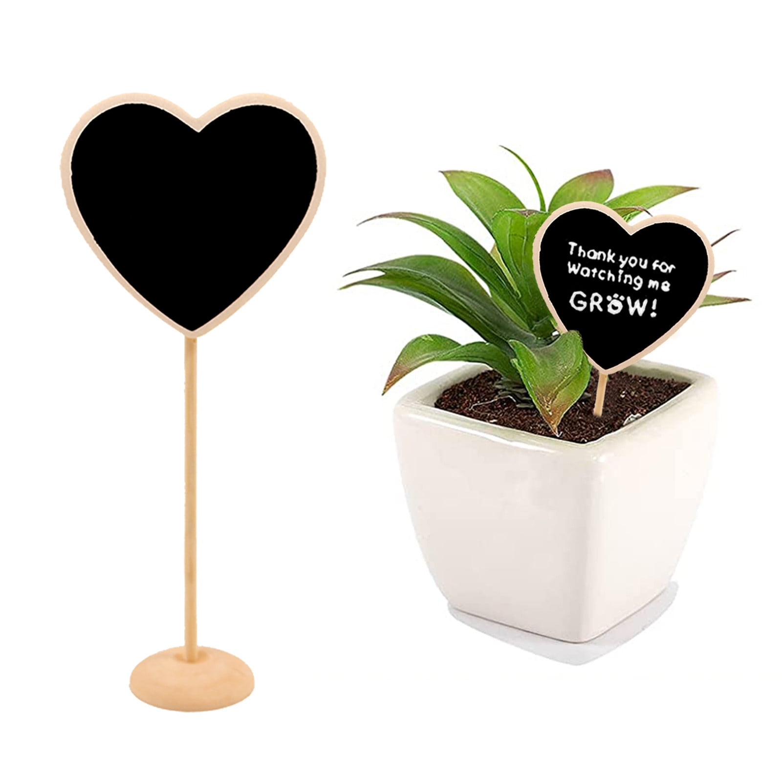 Pack Of 10 Mini Wooden Blackboards,Small Rectangular Wedding ...