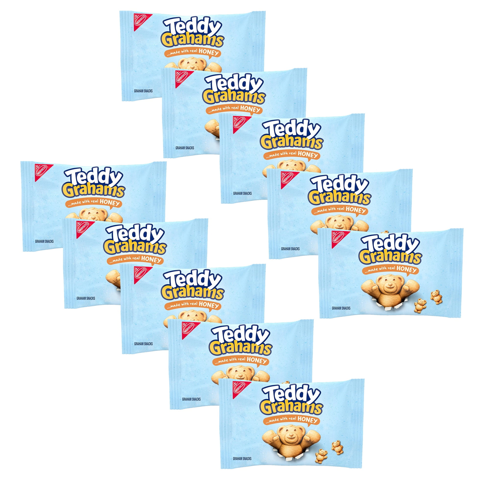 Pack Of 10 Pcs Teddy Grahams Honey Snacks Made With Real Honey | 0.42 ...