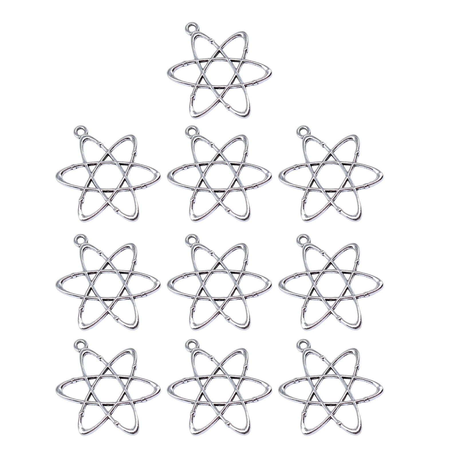 Pack Of 10 Physics Chemistry Atoms Structure Pendants Jewelry Findings ...