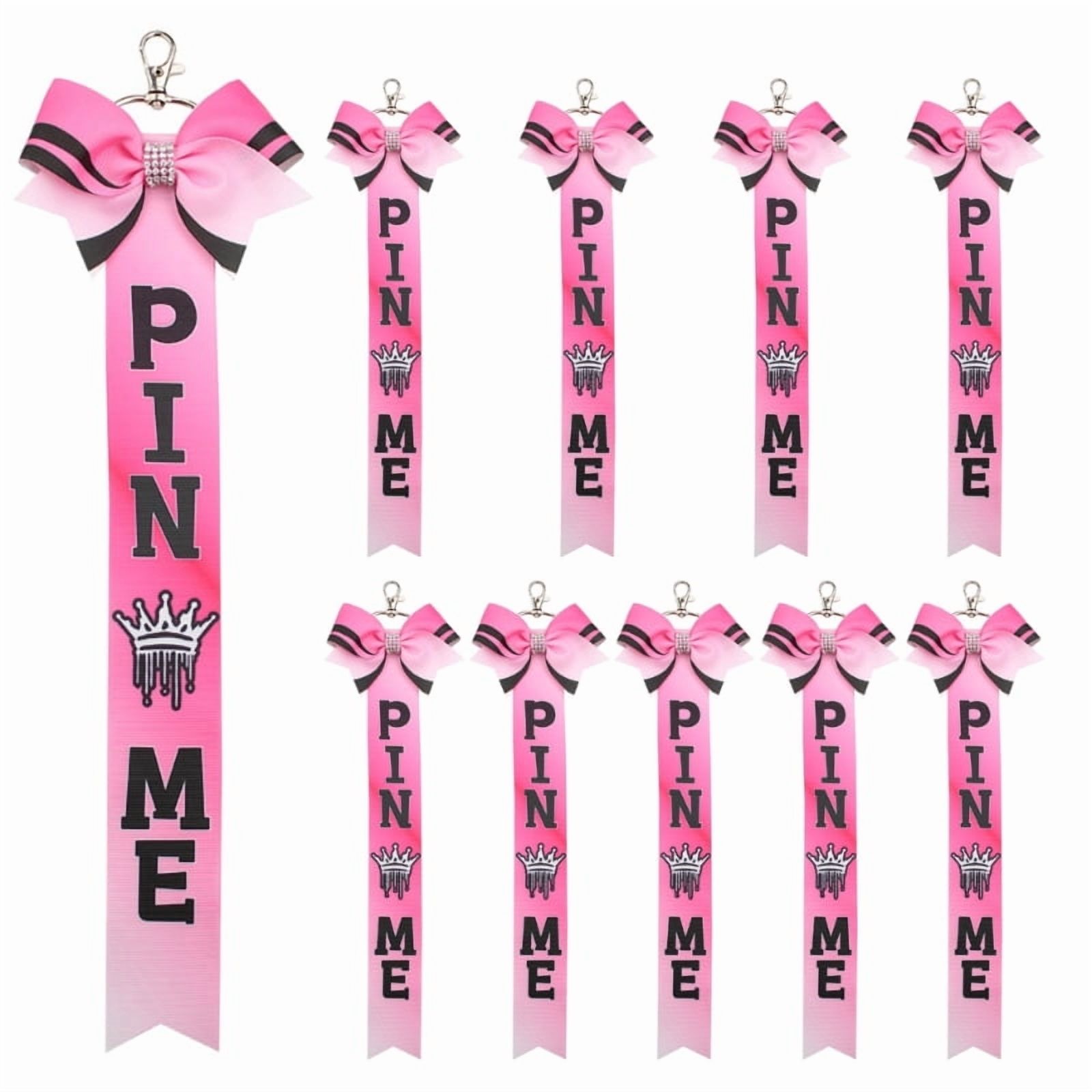 Pack Of 10 Sparkling Rhinestones Bowknot Keychains Cheerleader ...