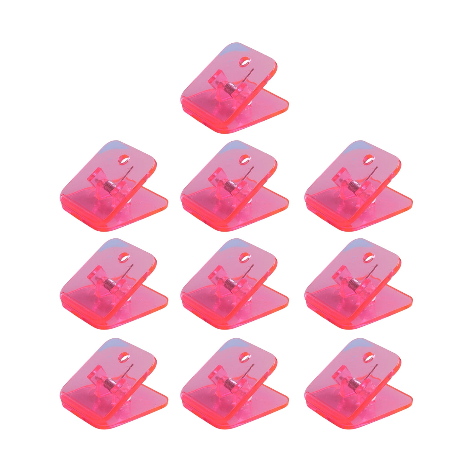 Pack Of 10 Square Shape Paper Clip 30x32mm Acrylic Paper Clamp Colorful ...
