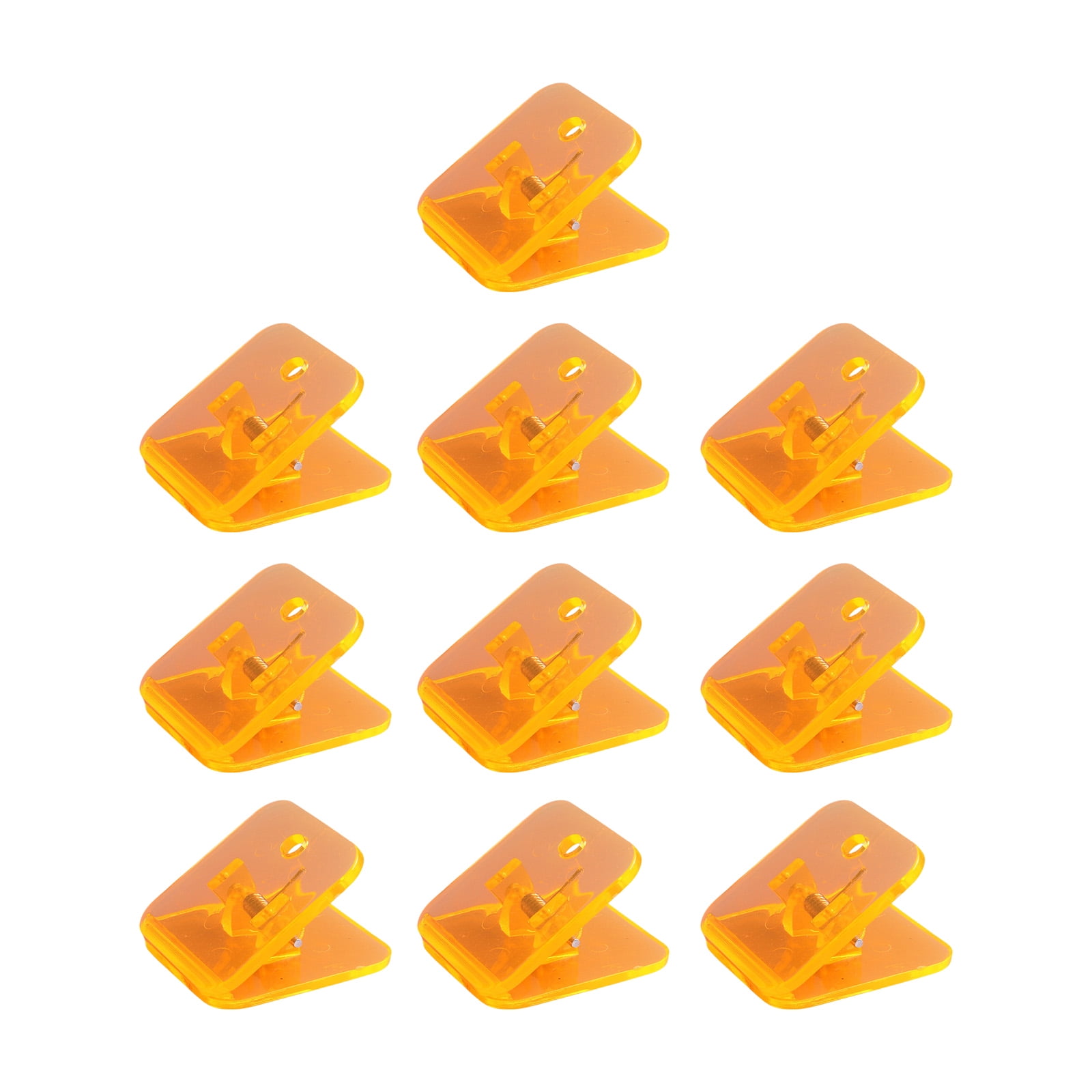 Pack Of 10 Square Shape Paper Clip 30x32mm Acrylic Paper Clamp Colorful ...