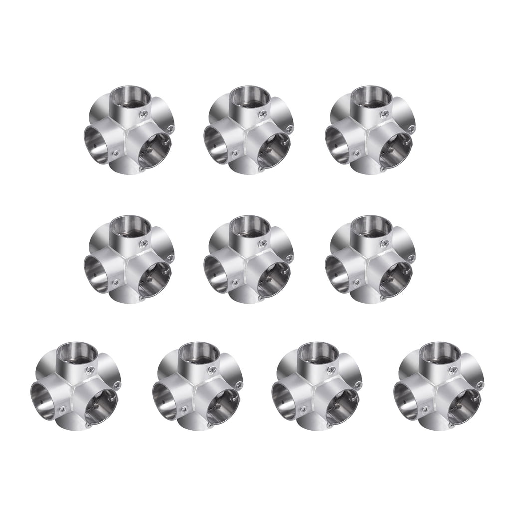 Pack Of 10 Stainless Steel T Pipe Connectors set Handrail T Joint ...
