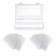 Pack Of 100 Clear Money Sleeves Currency Holder with Storage Case For ...