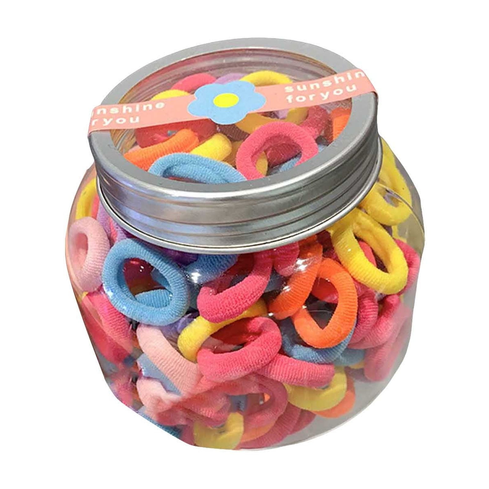 Pack Of 100 Elastic Hair Bands Thick Bobbles For Ponytails Seamless ...