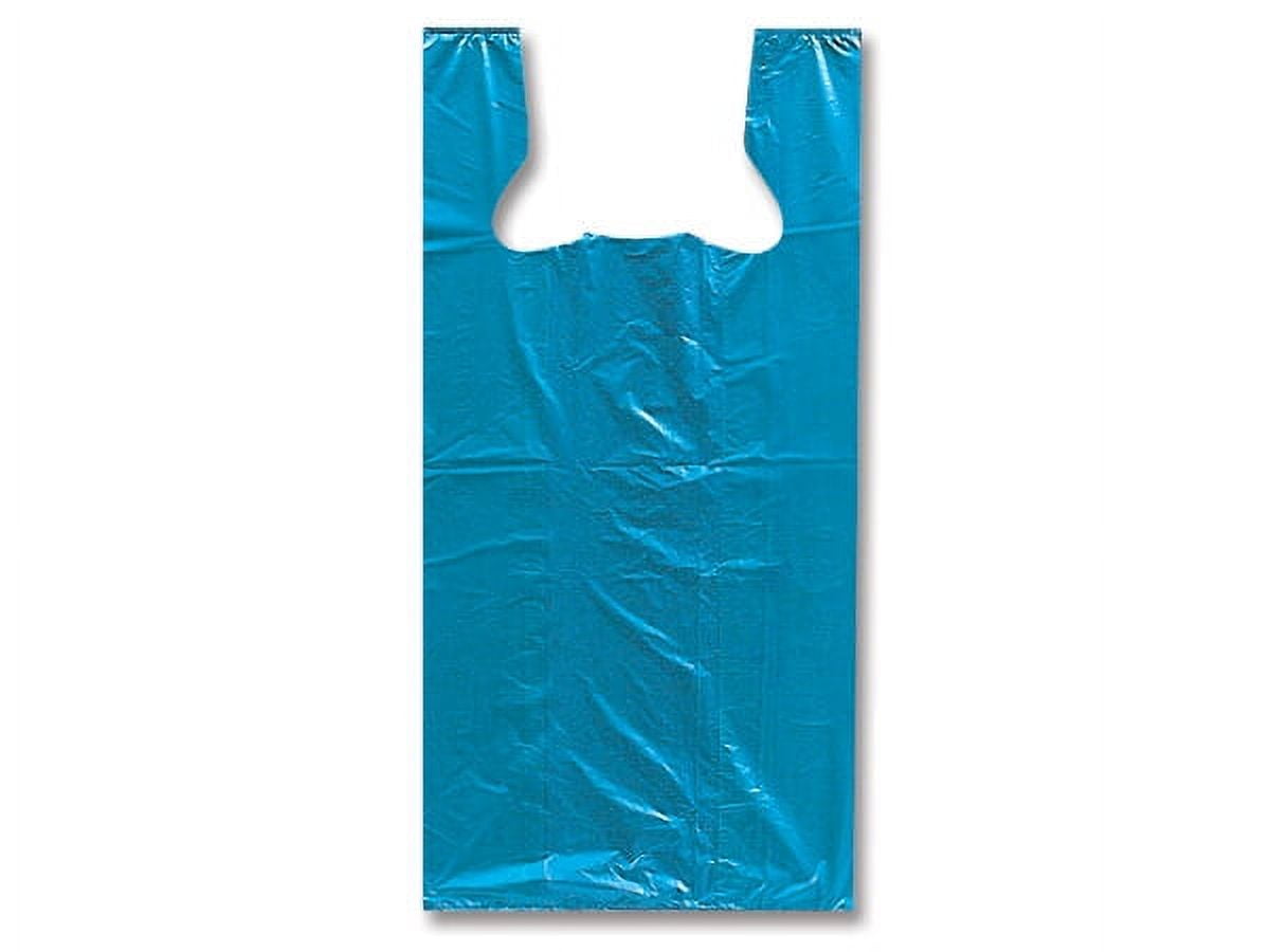 Pack Of 1000, Solid Blue 100% Recycled T Sacks 7 X 5 X 15" .60 Mil ...