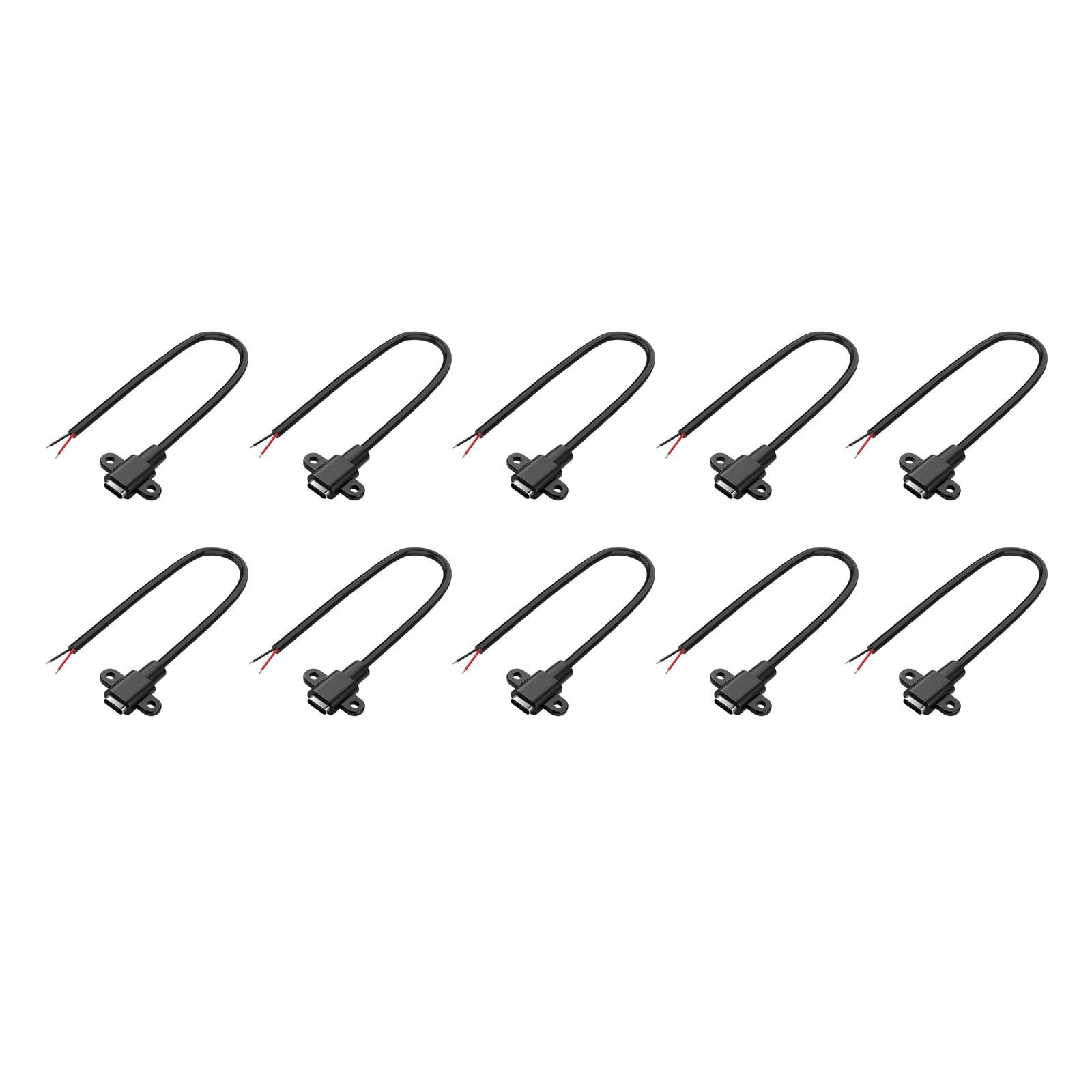 Pack Of 10pcs USB Type C Female Adapte Cable With Screw Holes For ...