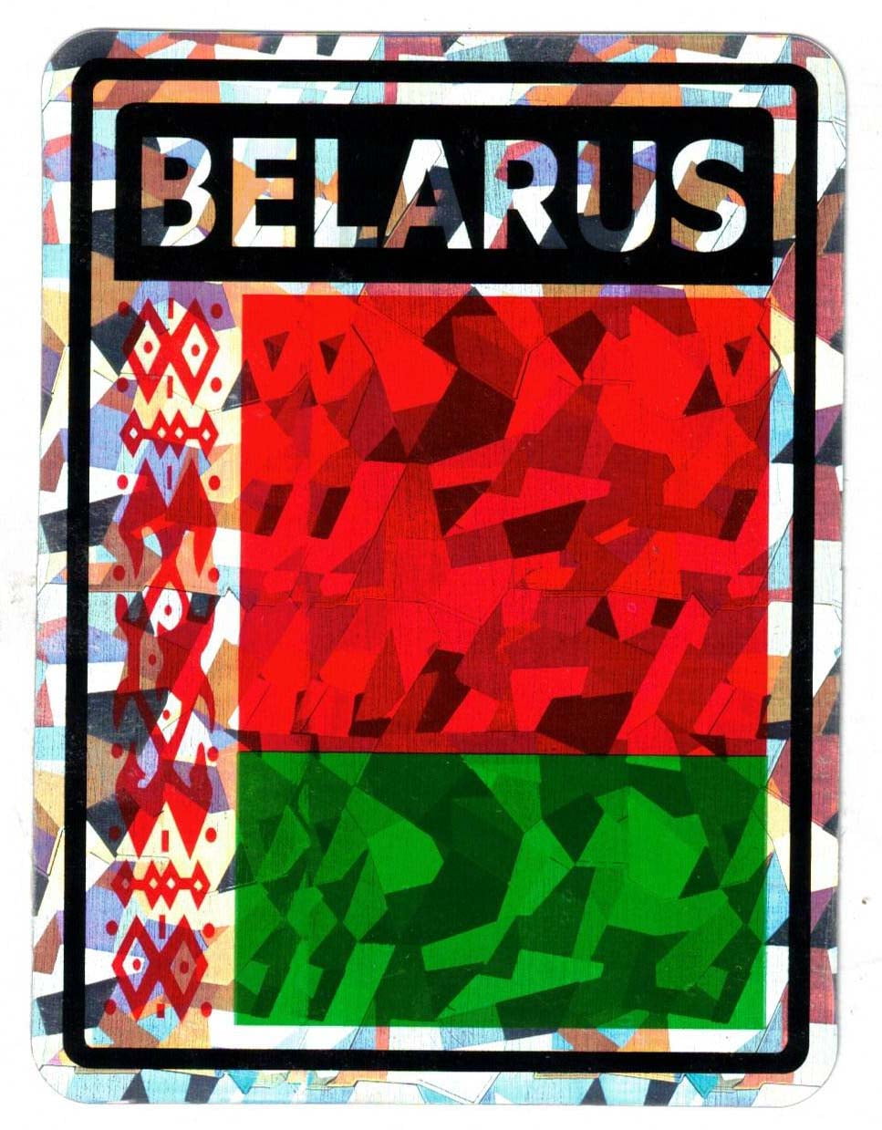 Pack Of 12 Belarus Country Flag Reflective Decal Bumper Sticker DC-026 ...