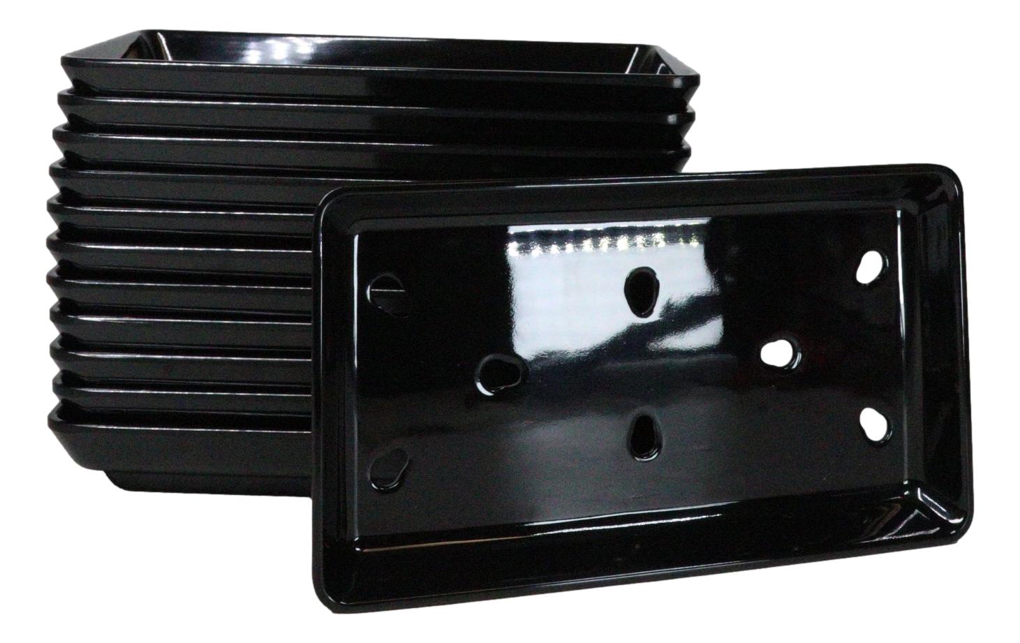 Pack Of 12 Black Neta Zara Sushi Case Sashimi Plates With Drip Holes 8. ...